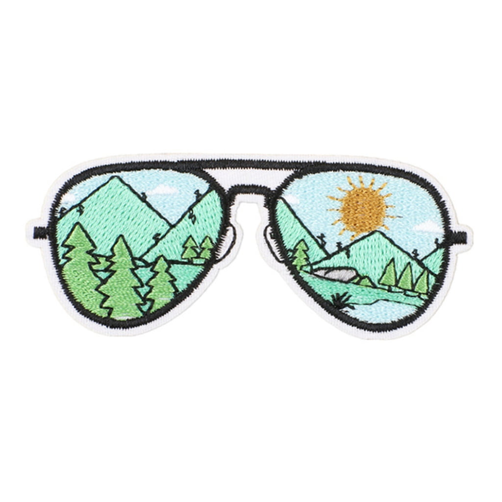 Flowers Iron On Patches Applique Patches Cartoon Bus Repair Patches ...