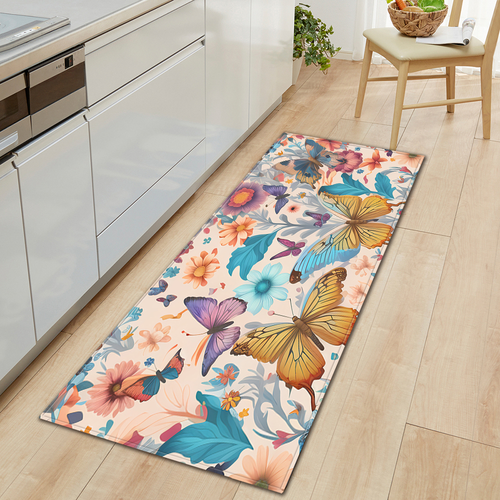 Flowers Kitchen Rug Home Living Room Balcony Children Bedroom Floor ...