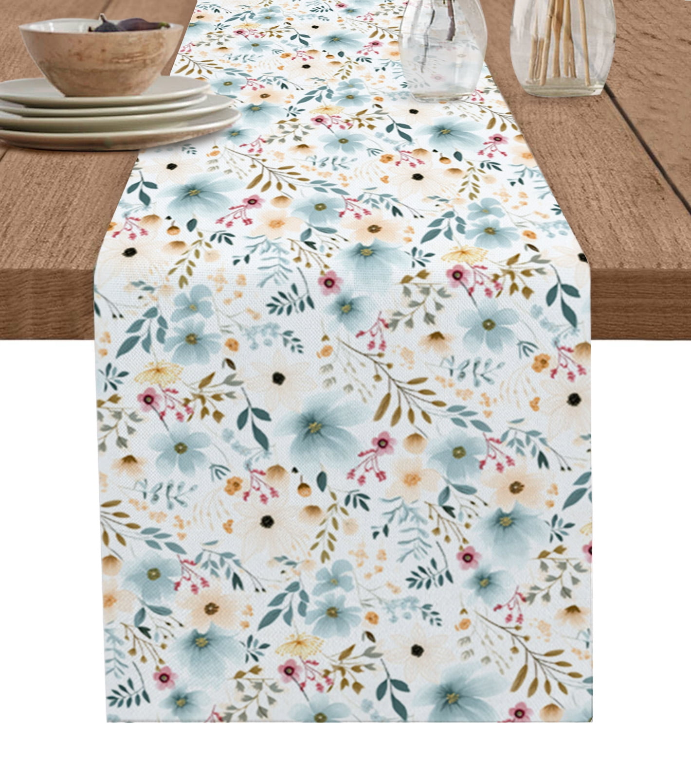 Flowers Leaves And Buds Table Runner ration Home r Dinner Table ration Table r - Walmart.com