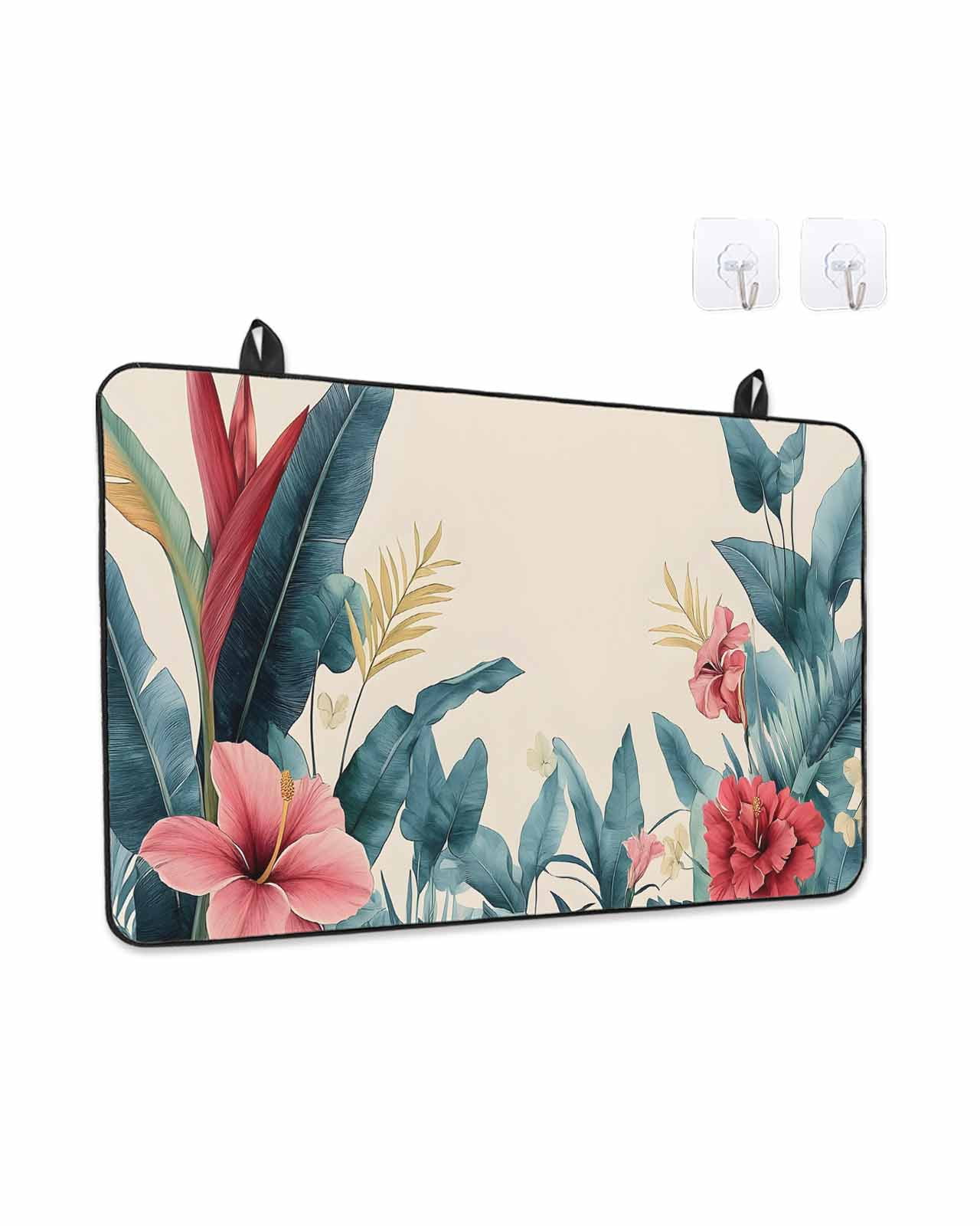 Flowers Leaves Stove Top Covers for Electric Stove, Kitchen Glass ...