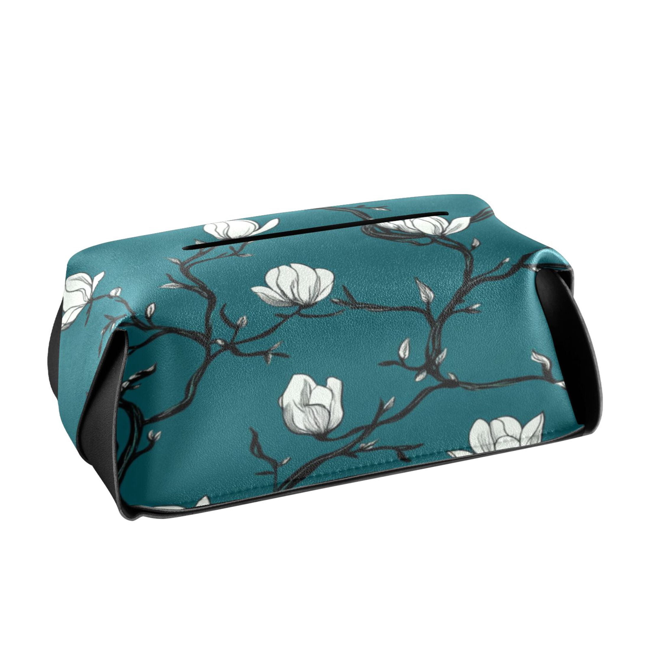 Flowers Magnolia Buds Tissue Holders for Bathrooms Leather PVC ...