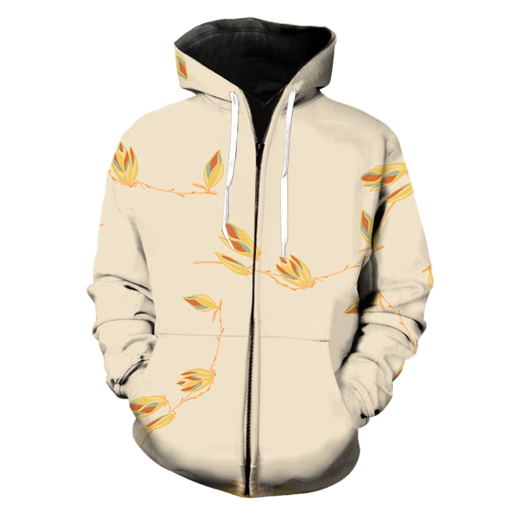 Flowers Magnolia Men's Zipper Hoodie Teens Spring Tops Funny Harajuku ...