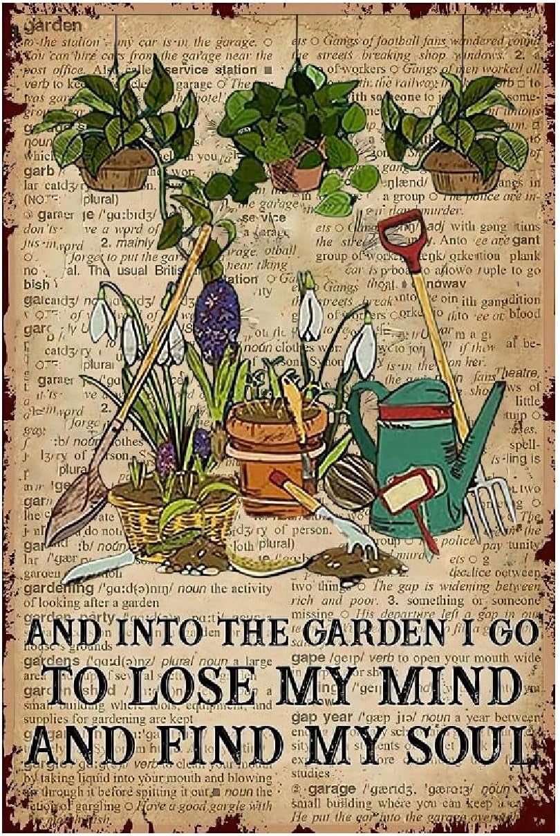 Flowers Metal Sign, Metal Country Rustic Tin Sign, to Lose My Mind and ...