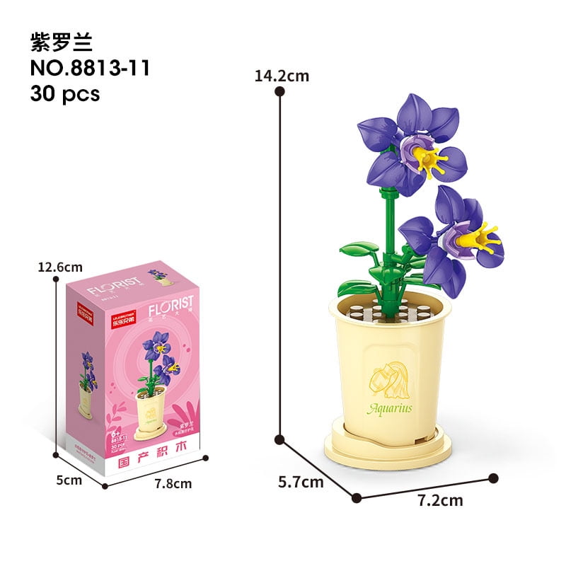 Flowers Mini Building Blocks Set Micro Block for Children Girl 6 8 9 ...