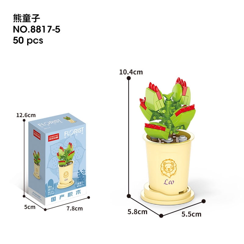 Flowers Mini Building Blocks Set Micro Block for Children Girl 6 8 9 ...