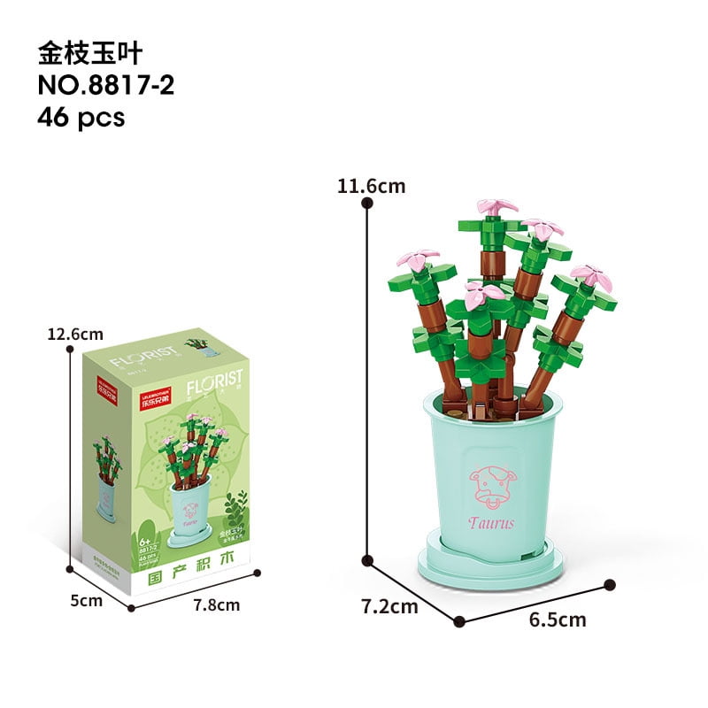 Flowers Mini Building Blocks Set Micro Block for Children Girl 6 8 9 ...