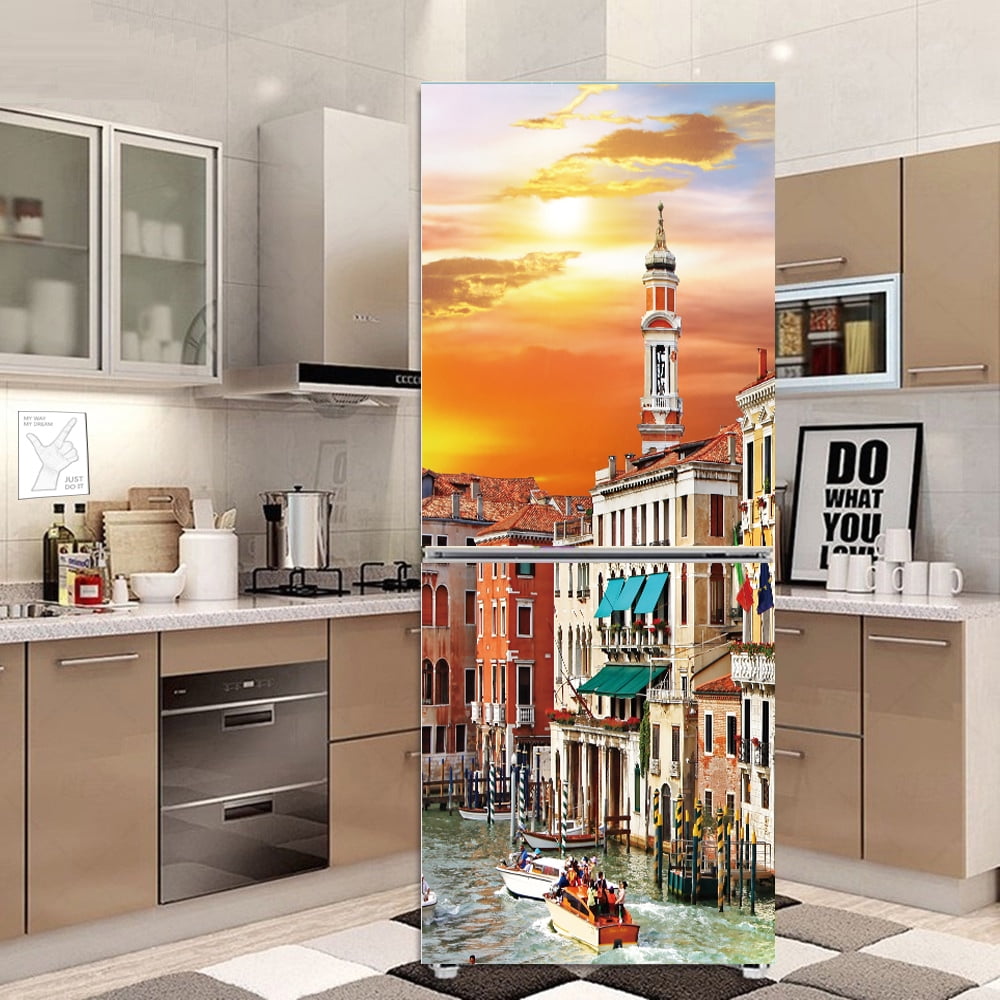 Flowers Modern Style Refrigerator Stickers Film Creative Fully Sticky ...