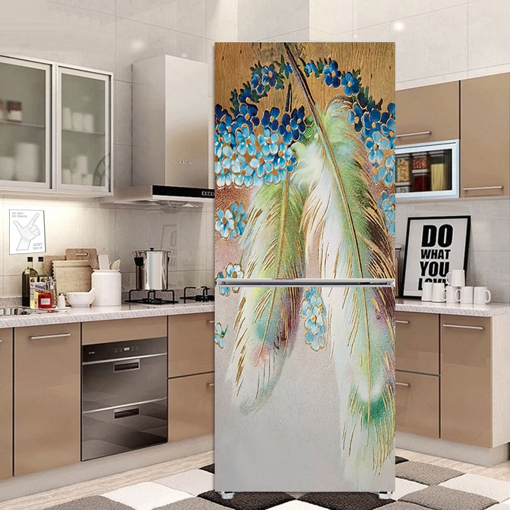 Flowers Modern Style Refrigerator Stickers Film Creative Fully Sticky ...
