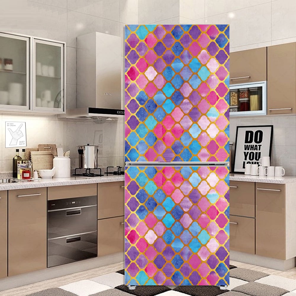 Flowers Modern Style Refrigerator Stickers Film Creative Fully Sticky ...