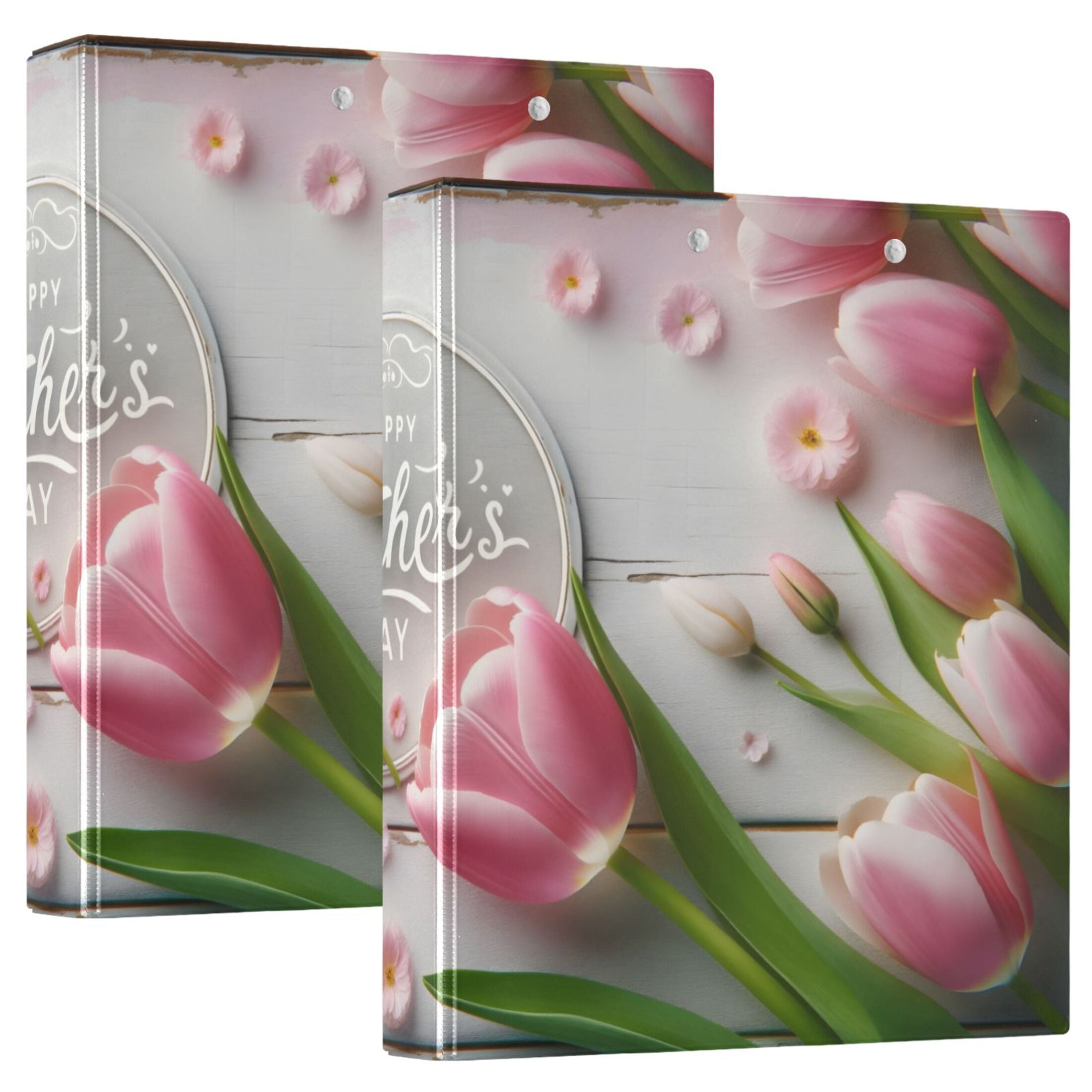 Flowers Mother Day Floral 3 Ring Binders 1.5 inch Hardcover File ...