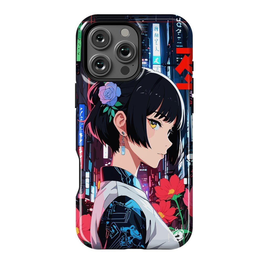 Flowers Night City Urban Beauty Phone Case for iPhone 12 to 17 ...