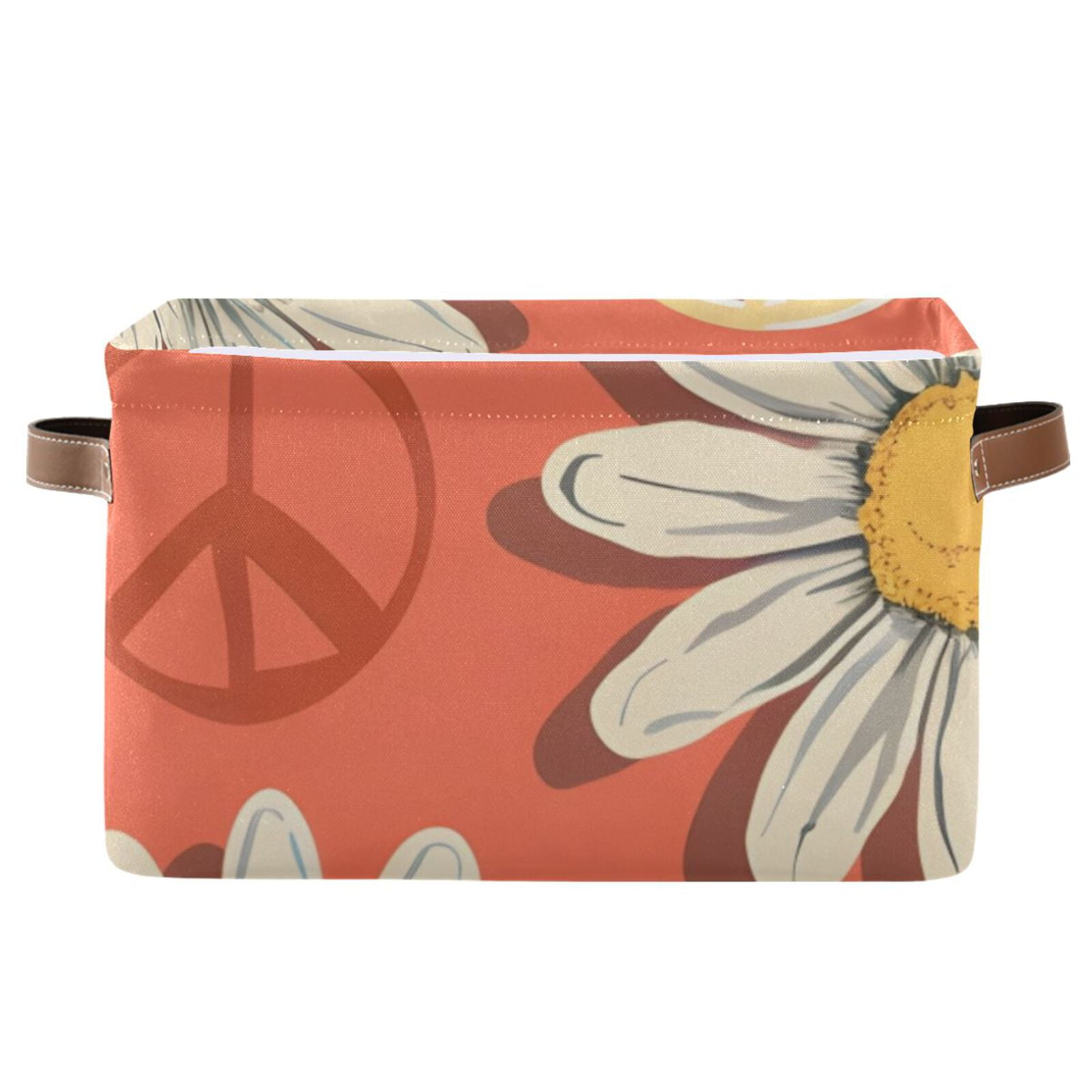 Flowers Of Daisy Storage Bins Baskets With Handles Storage Box Clothes ...