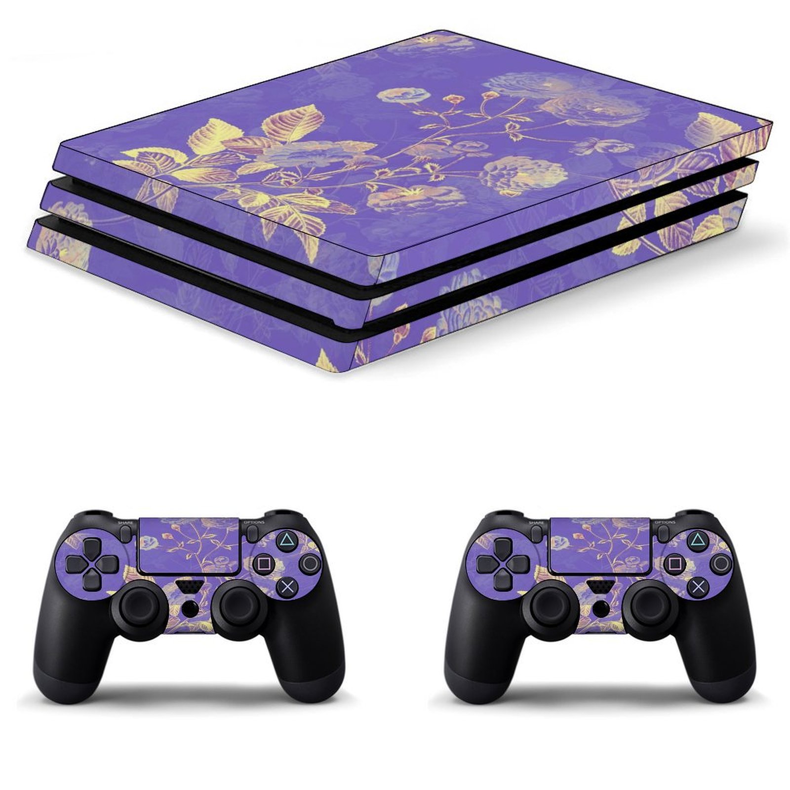 Flowers PS4/PS4 Pro/PS4 Slim Skin Sticker For Console And Controller Skins - Walmart.com