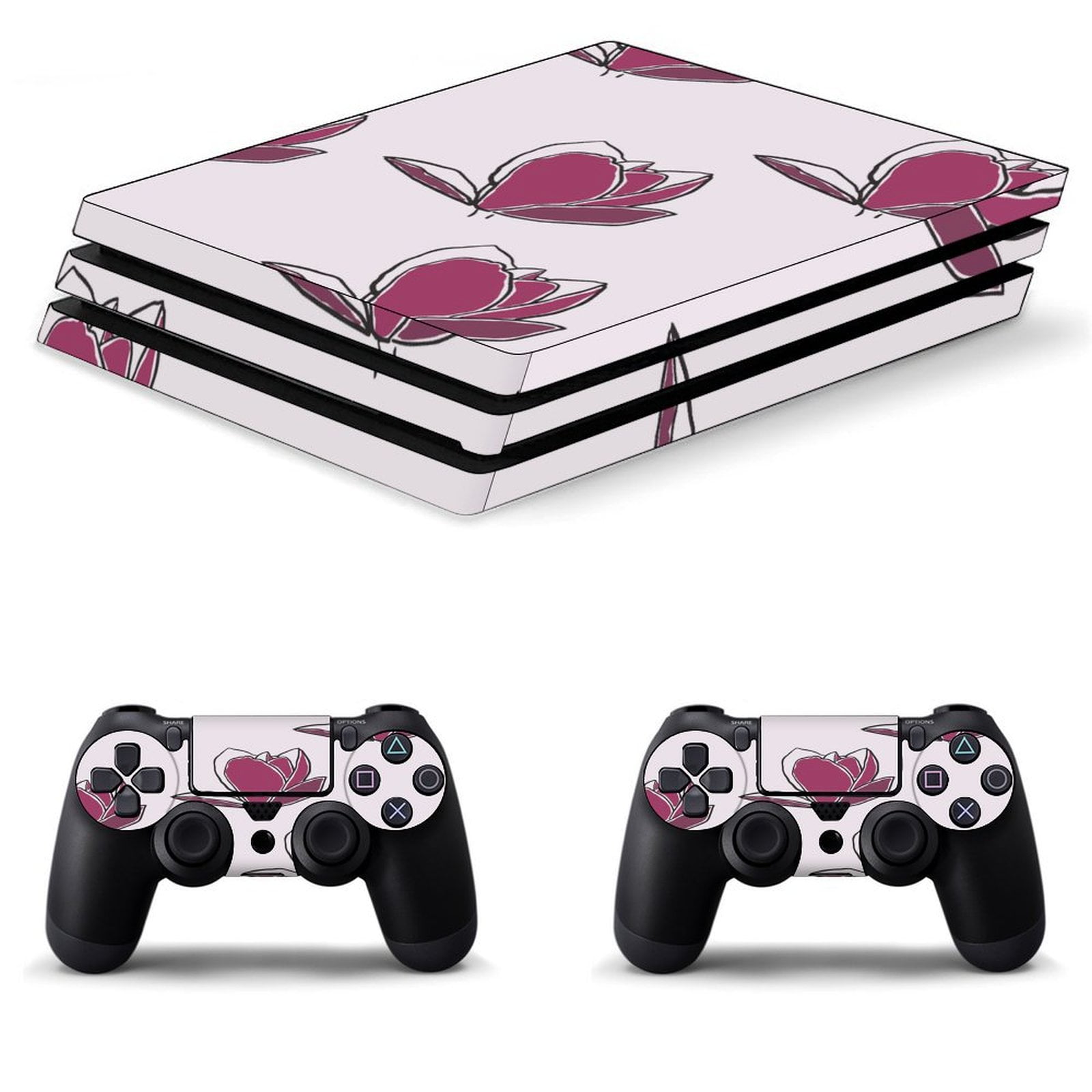Flowers PS4/PS4 Pro/PS4 Slim Skin Sticker For Console And Controller Skins - Walmart.com