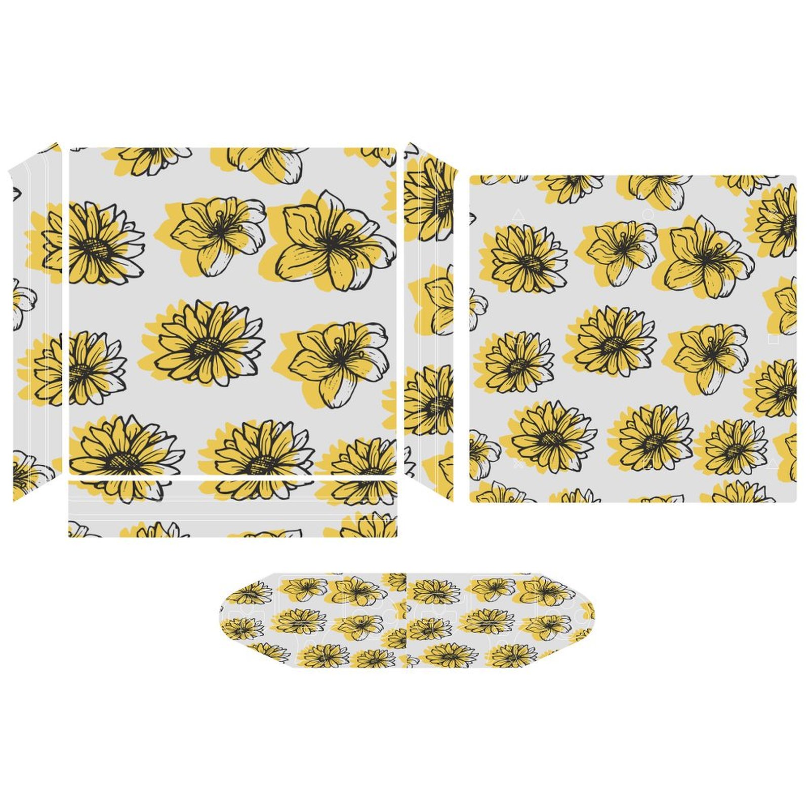 Flowers PS4 Pro/PS4 Slim Skin Sticker For Console And Controller Skins ...