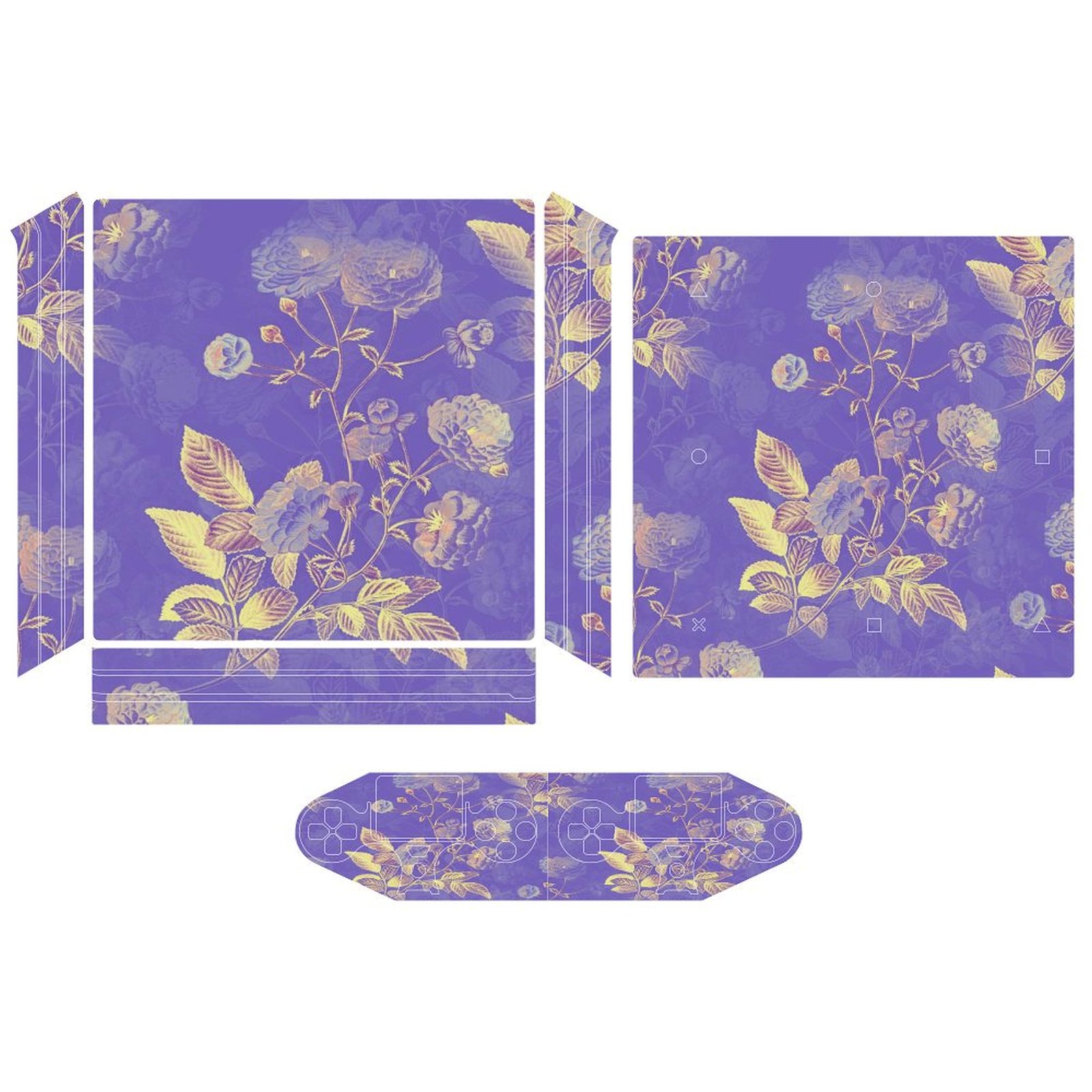 Flowers PS4 Pro/PS4 Slim Skin Sticker For Console And Controller Skins ...