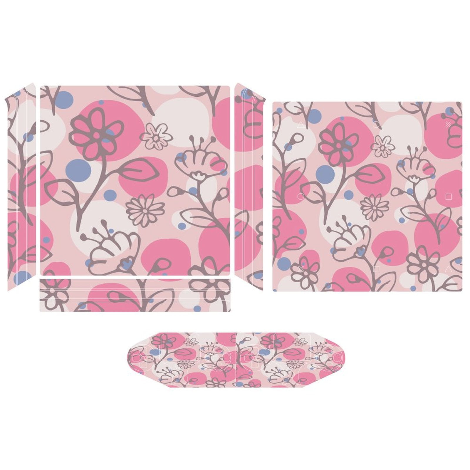 Flowers PS4 Pro/PS4 Slim Skin Sticker For Console And Controller Skins ...
