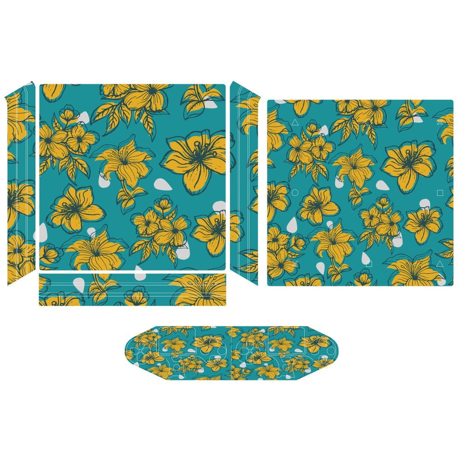 Flowers PS4 Pro/PS4 Slim Skin Sticker For Console And Controller Skins ...