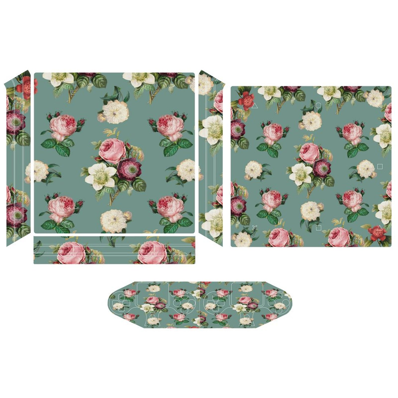 Flowers PS4 Pro/PS4 Slim Skin Sticker For Console And Controller Skins ...