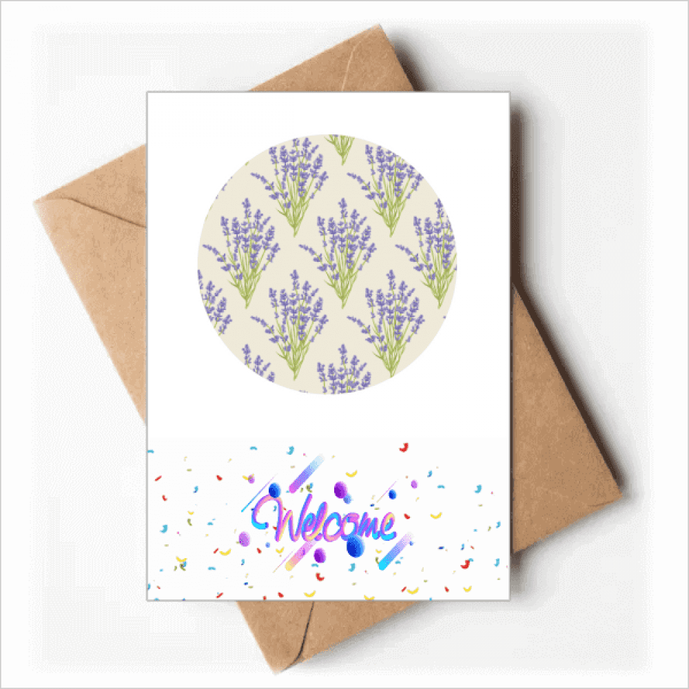 Flowers Painting lavender Welcome Back Greeting Cards Envelopes Blank ...