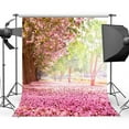 Flowers Path Background for Photography Spring Scenic Photo Backdrop ...