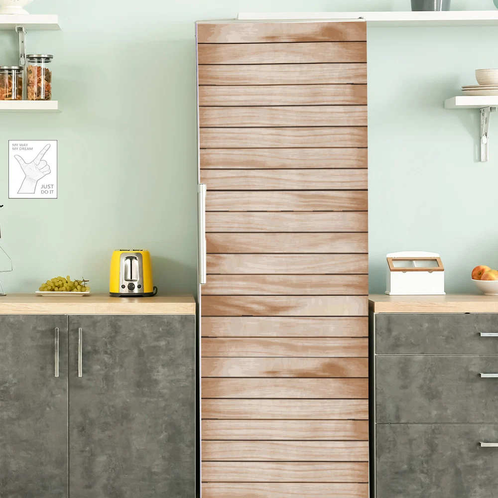 Flowers Peacock Refrigerator Sticker Natural Landscape Fridge Door ...