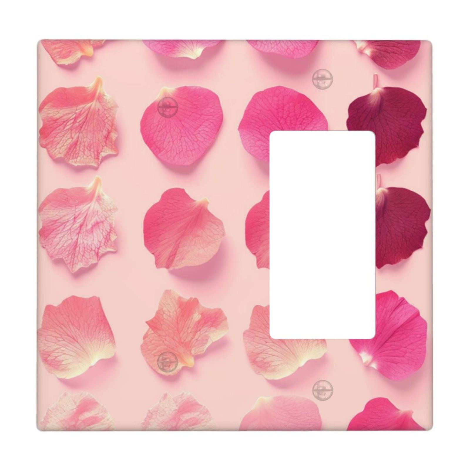 Flowers Pink Bloom Pattern Switch Cover Decorative Wall Plate / 2-Gang ...