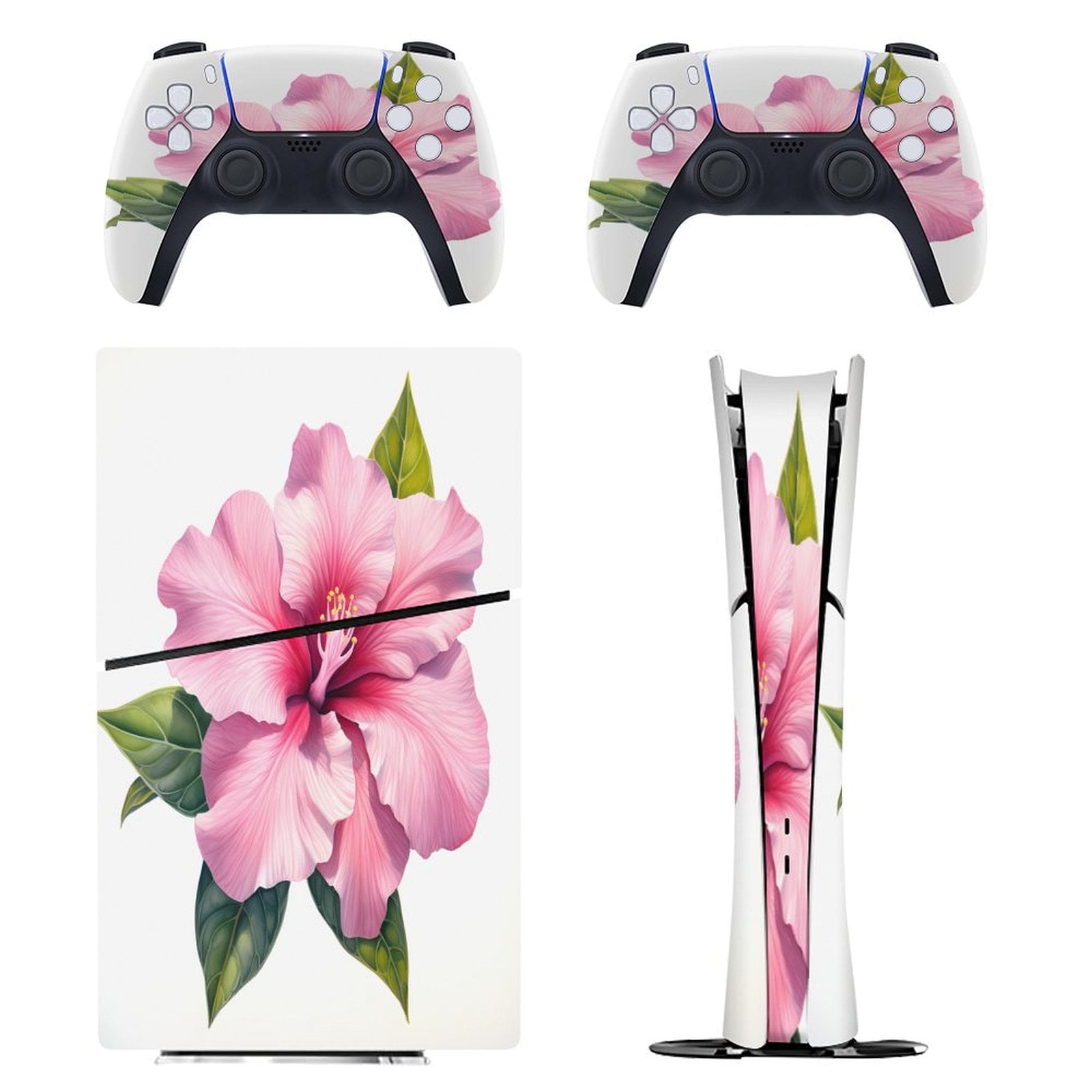 Flowers, Pink PS5/PS5 Slim Digital Disc Skin Sticker For Console And ...