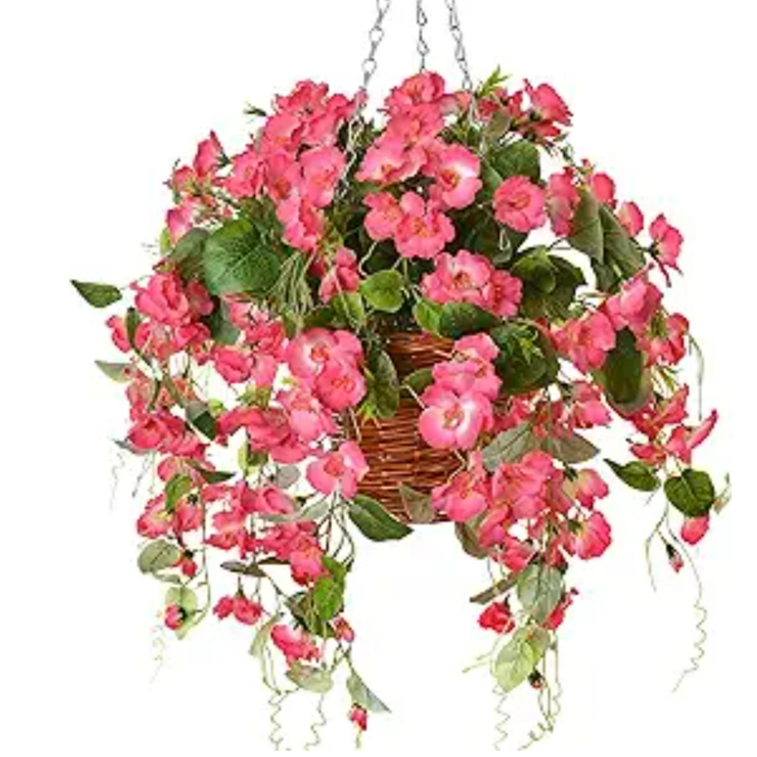 Flowers Plants Baskets for Outdoor Spring Summer D ration, Faux Silk ...