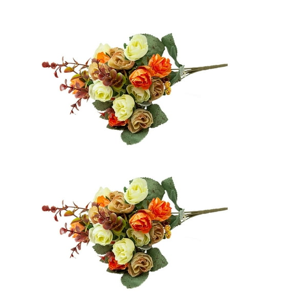 Flowers Plastic Bouquets Florals Rose Flower Stems for Spring Wedding ...