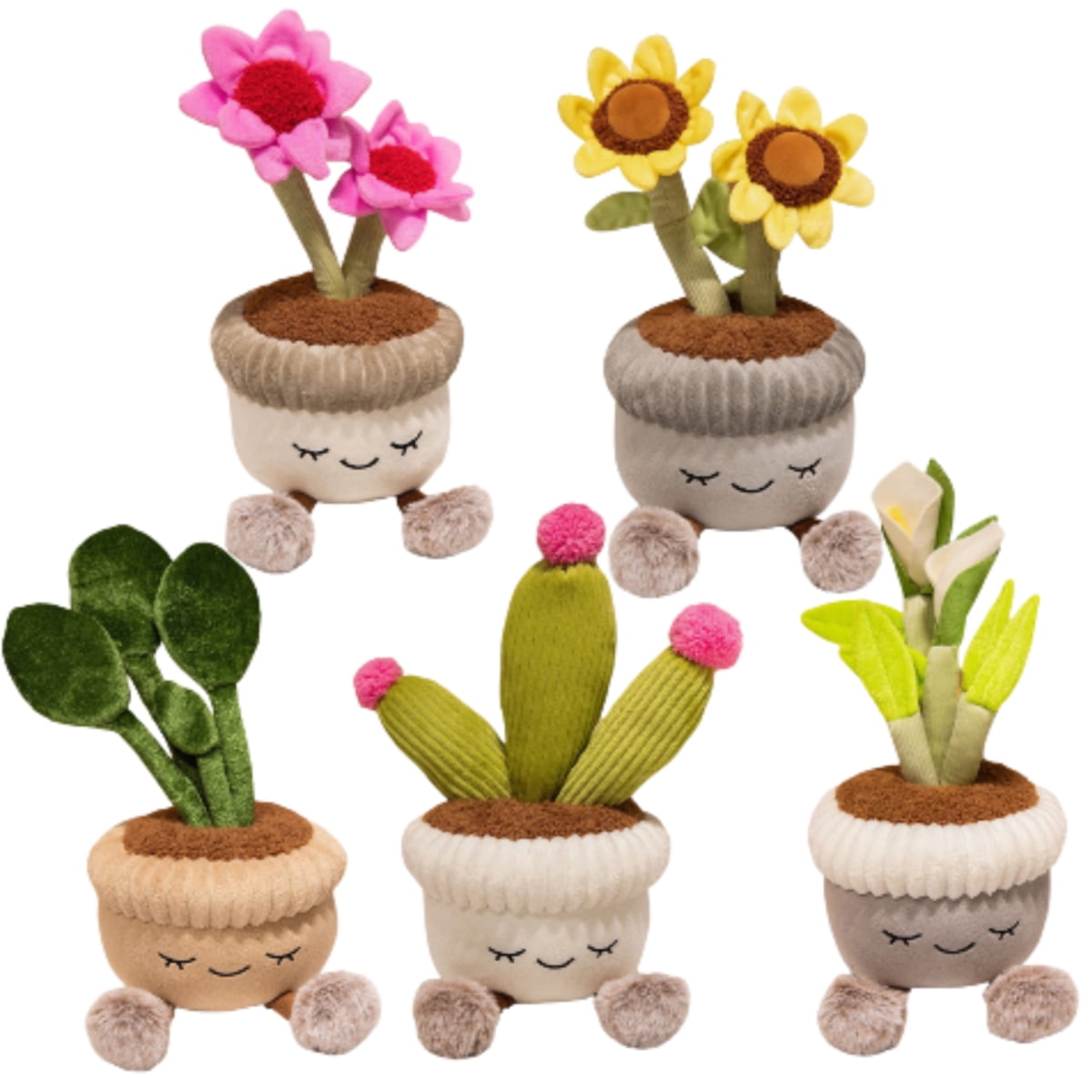 Flowers Plush Toy,Potted Plant Stuffed Plush Pillow Decoration,Cute ...