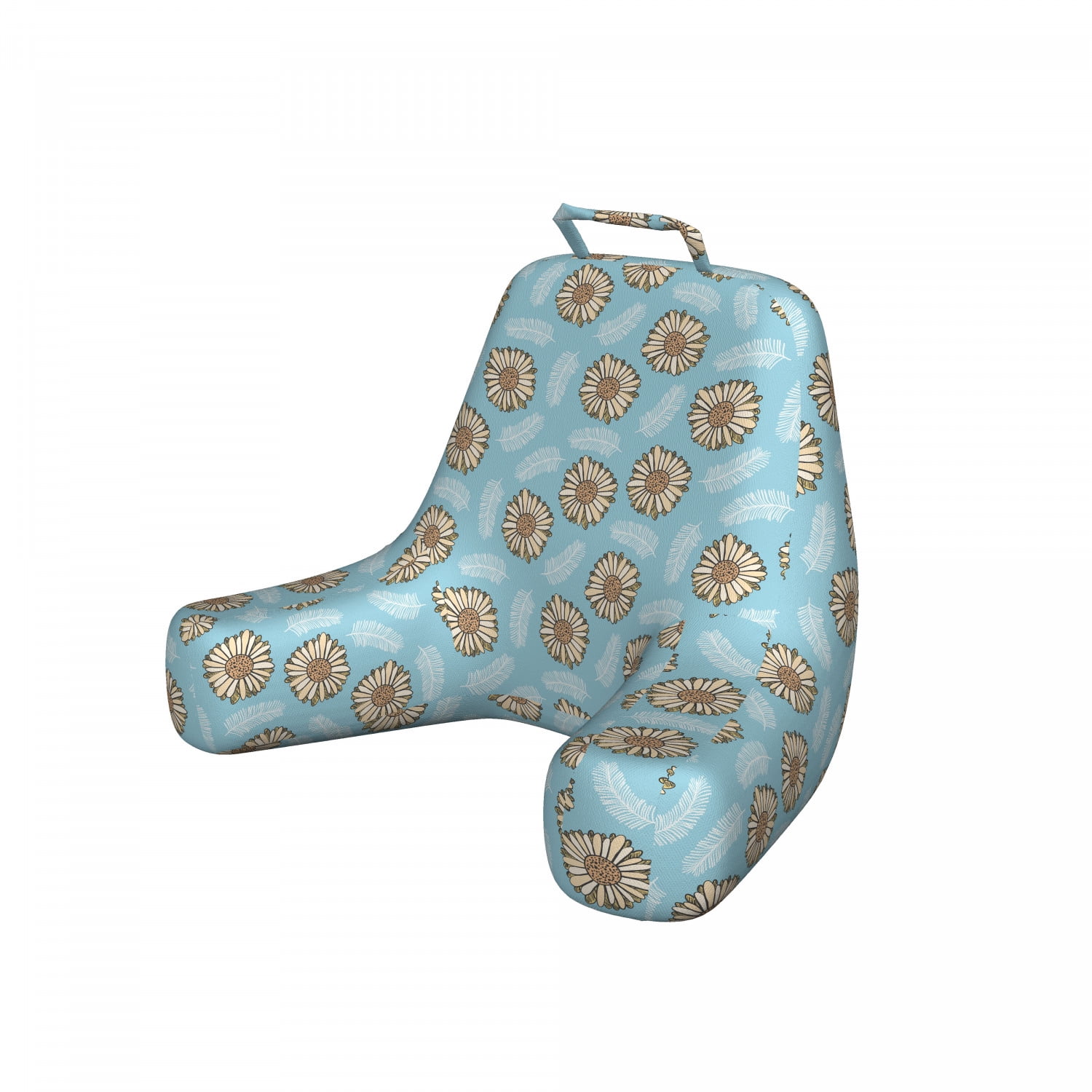 Flowers Reading Pillow Cover, Gerbera Transvaal Daisy Flowers Along ...