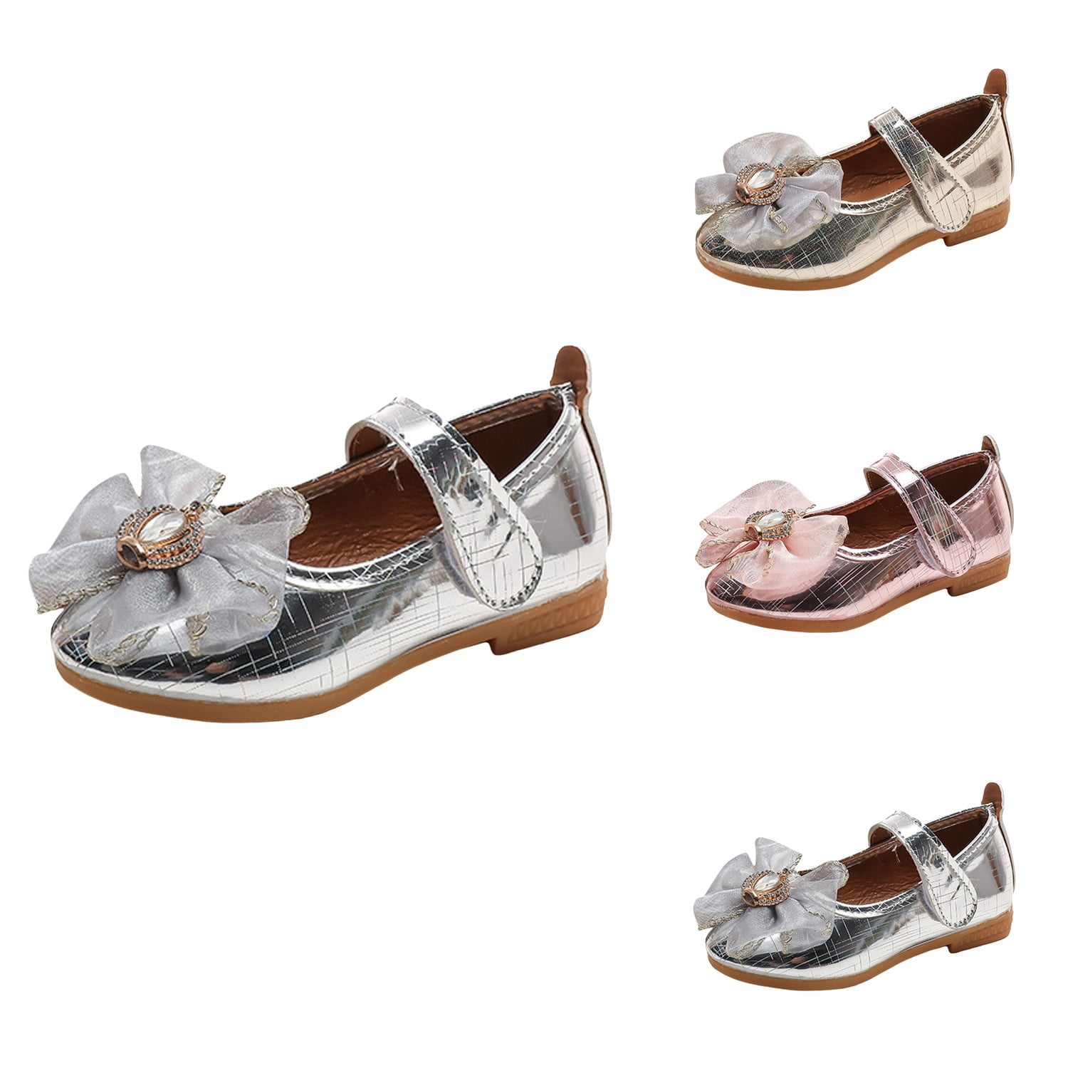 Flowers Rhinestones Decorated Girls Sandals, Lightweight Flat Bottom ...