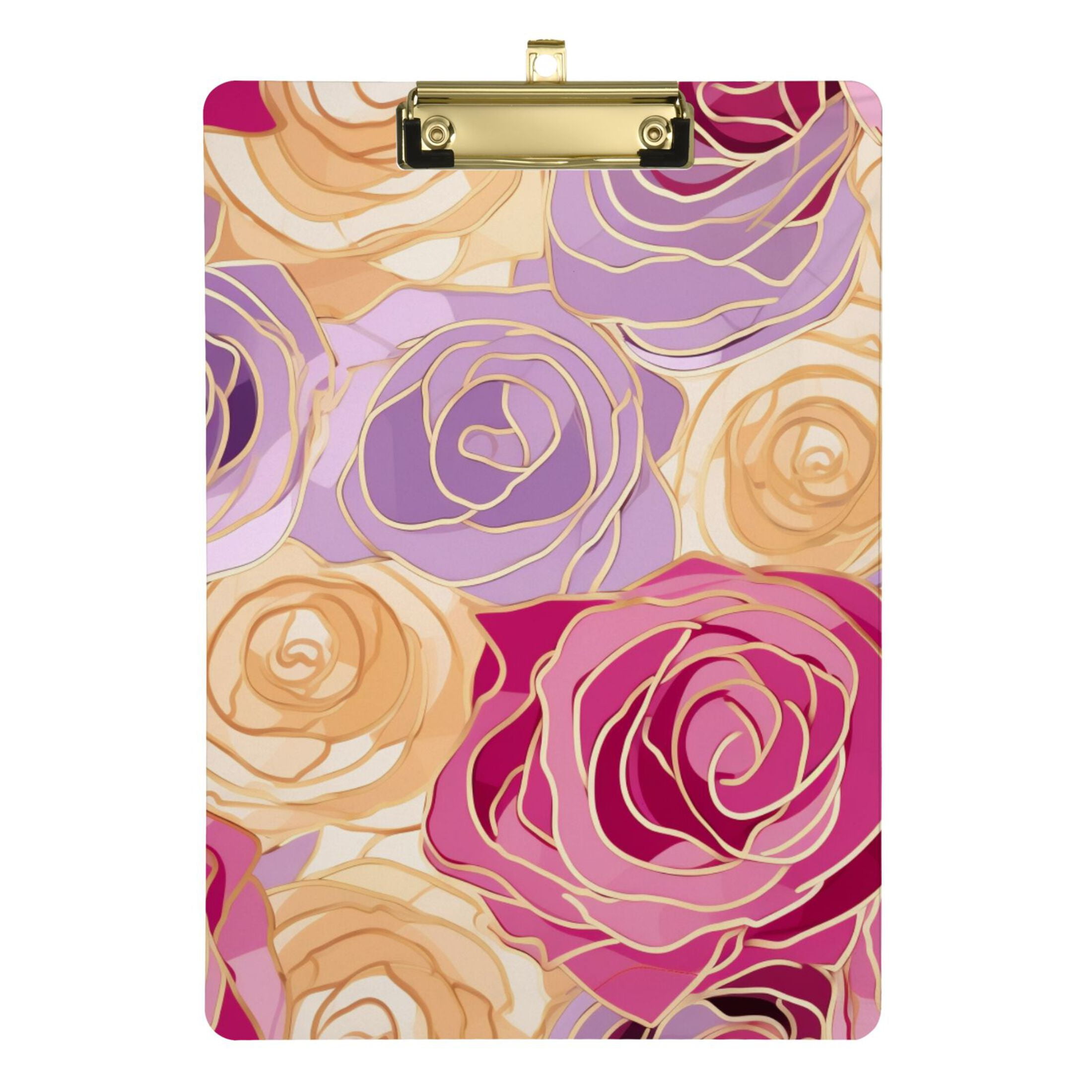 Flowers Roses and Floral Acrylic Clipboards 12 x 9 Inch A4 Size with ...