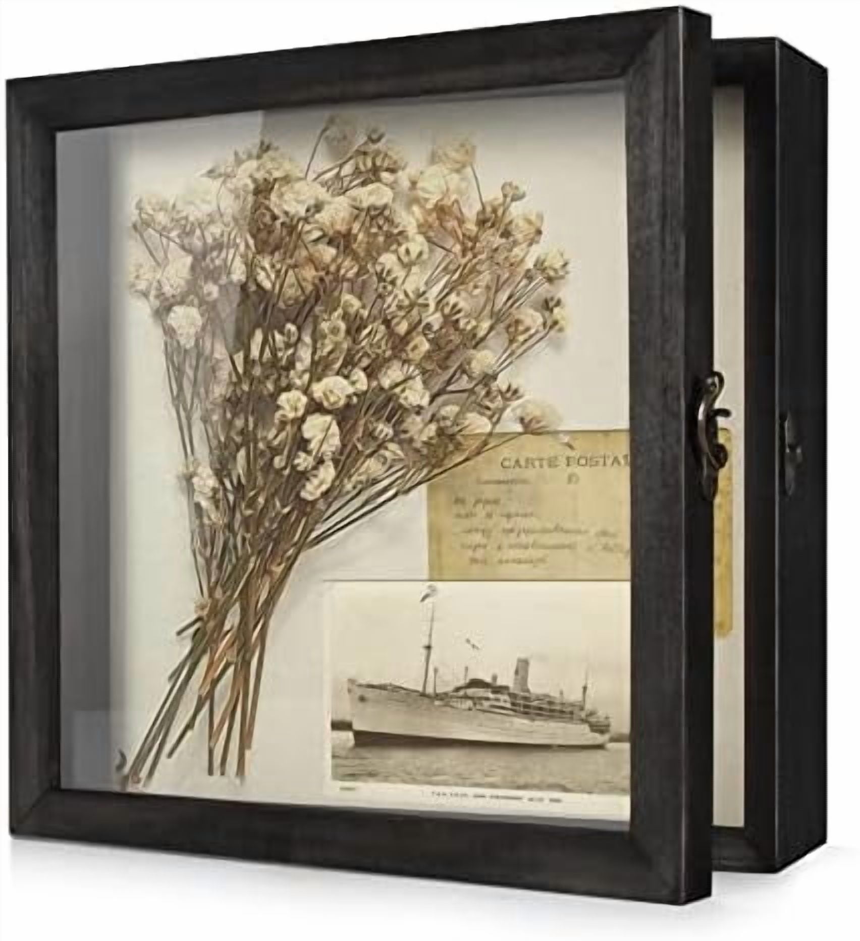 Flowers Shadow Box Display Case Large Shadow Box Frame with Glass ...