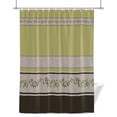 Flowers Shower Curtains for Bathroom, Boho Yellow Green Floral Brown ...