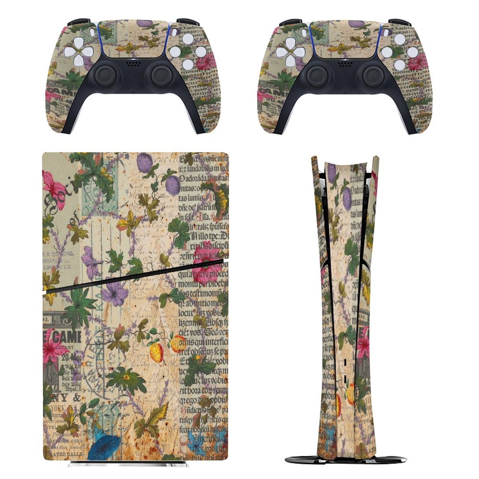 Flowers, Stationery, Vintage PS5/PS5 Slim Digital Disc Skin Sticker For ...