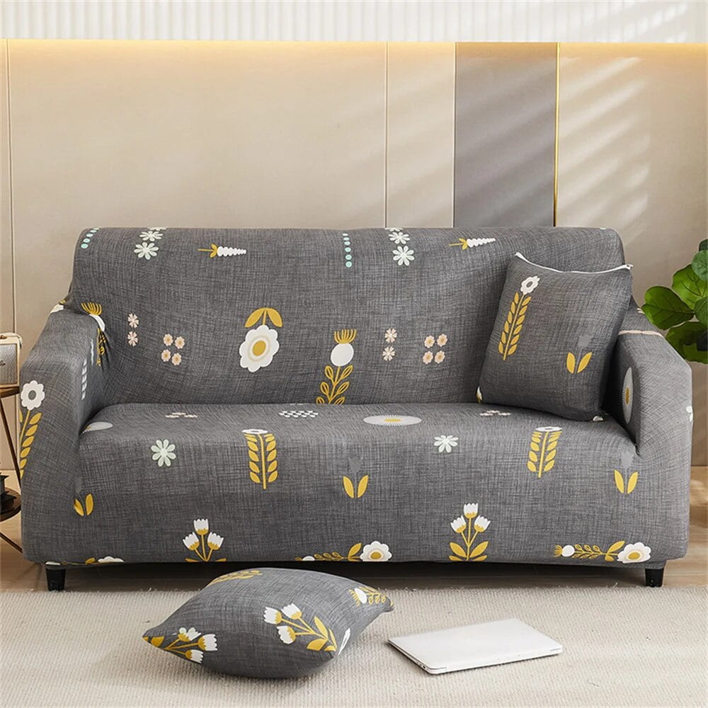 Flowers Style On The Sofa Cover Extendable Cover For Sofa Home Sofas ...