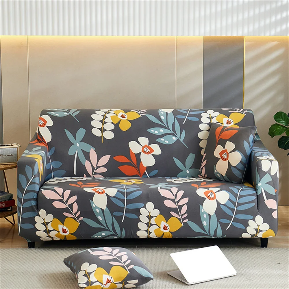 Flowers Style On The Sofa Cover Extendable Cover For Sofa Home Sofas ...