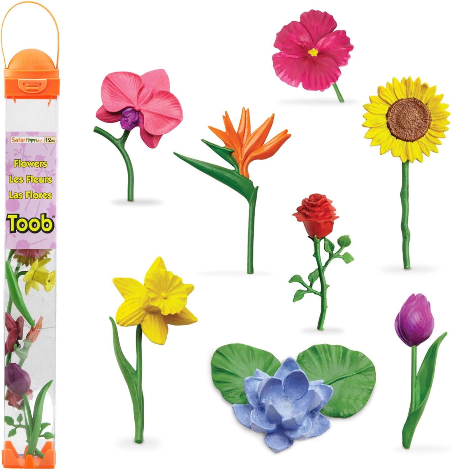 Flowers TOOB - Mini Figurines of Rose, Tulip, Hibiscus, Bird of ...