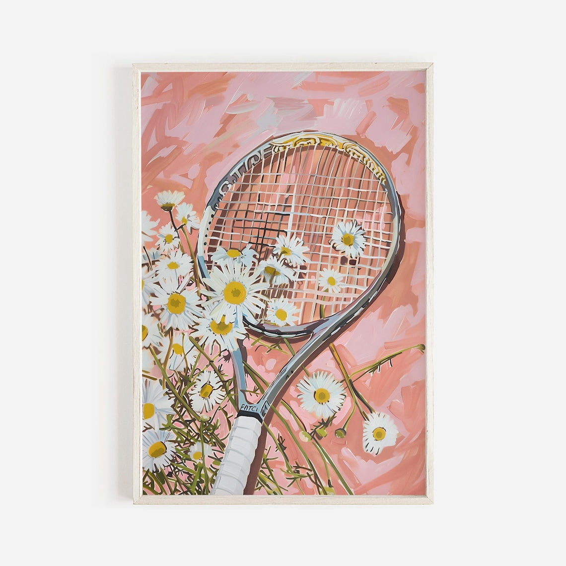 Flowers + Tennis Wall Art, Girly Tennis Decor, Athletics Poster, Floral ...