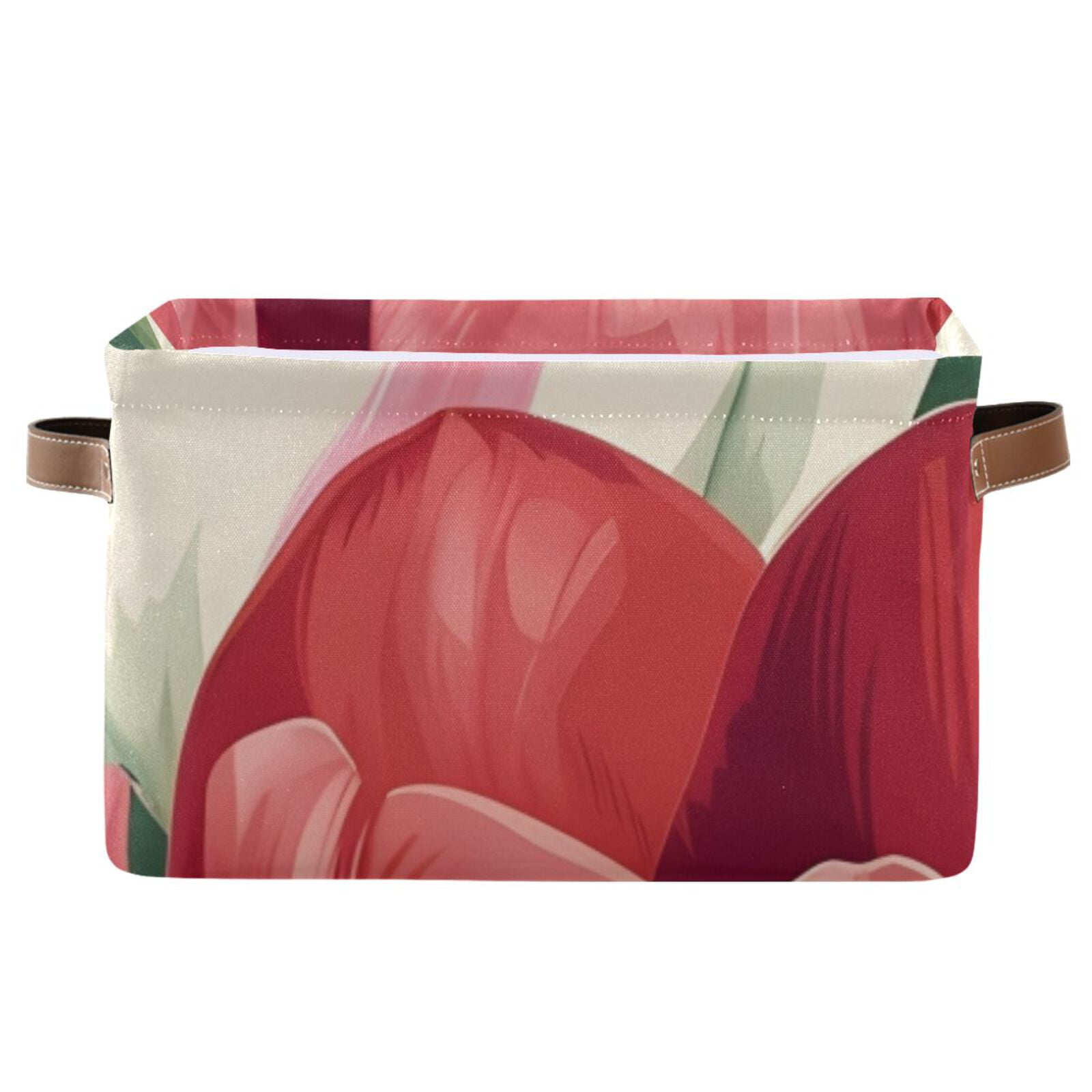 Flowers Tulip Storage Bins Baskets With Handles Storage Box Clothes ...