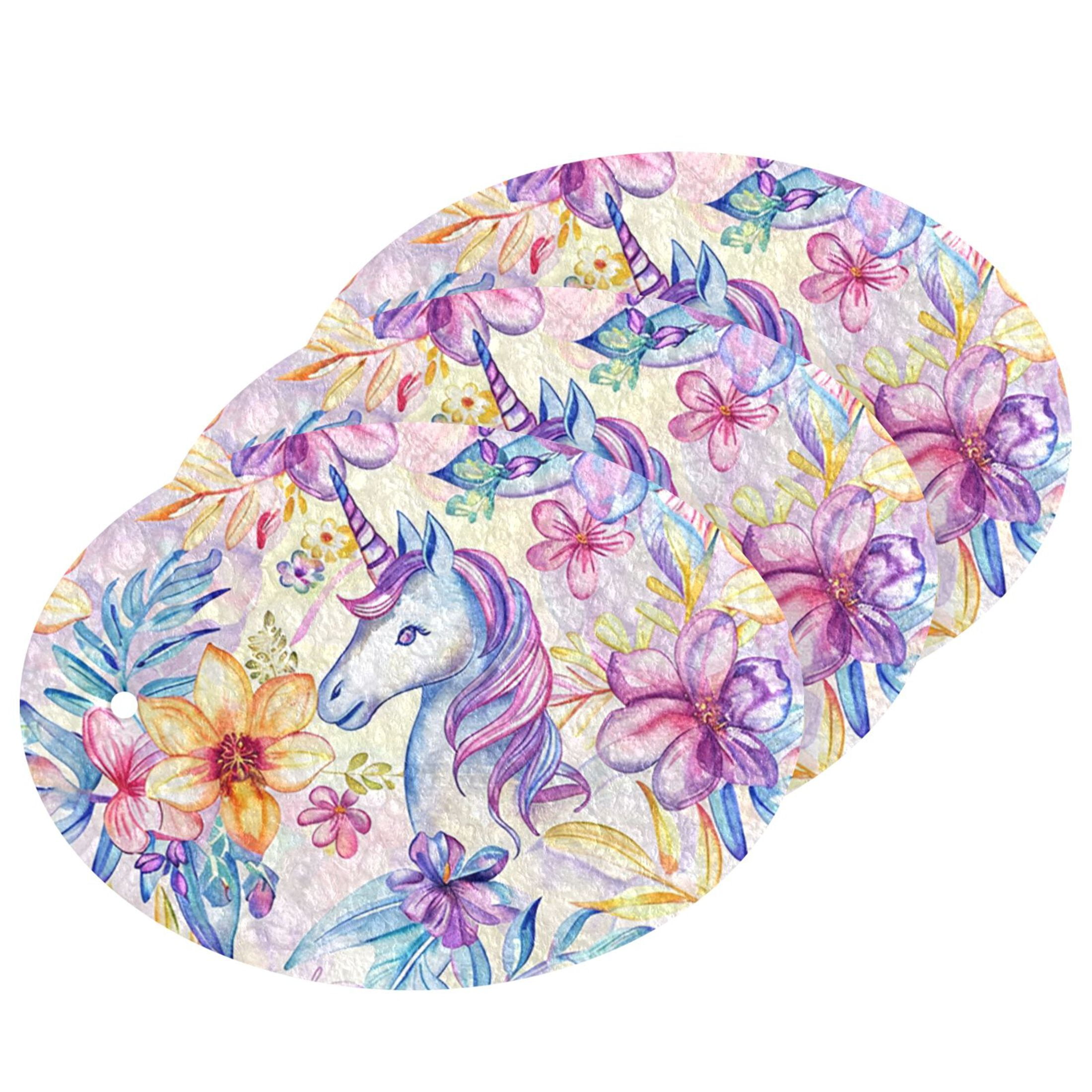 Flowers Unicorn 3 Pack Dish Sponges Bulk Natural Sponges Compressed ...