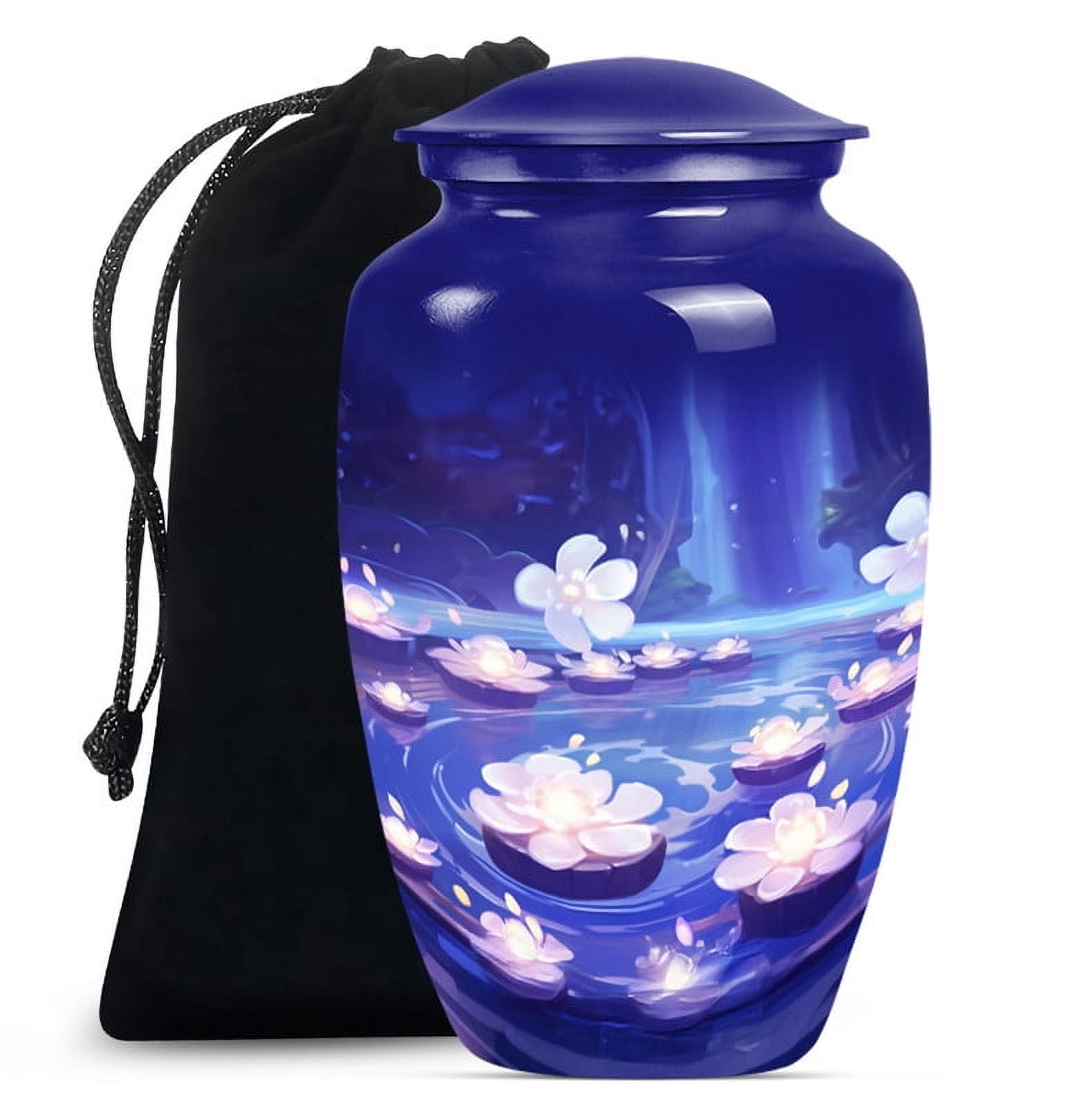 Flowers Urn, Large Urns for Human Ashes Adult, Burial Urns for Humans ...