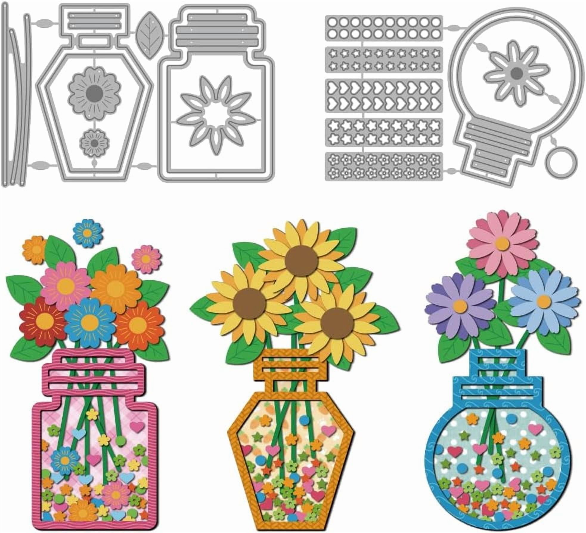 Flowers Vase Cutting Dies Rocking Rock Love Star Metal Die Cuts for ...