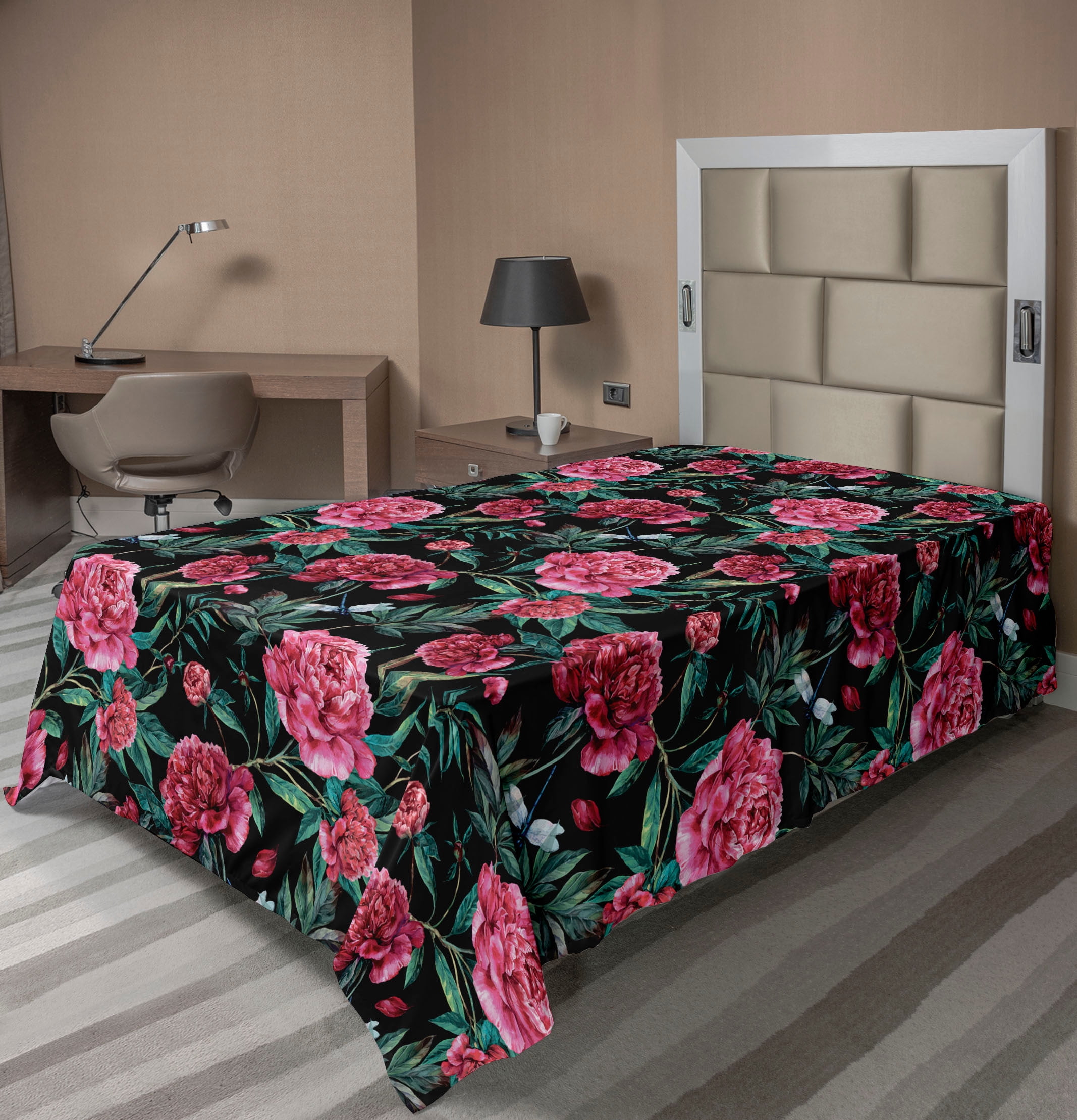 Ambesonne Flowers Vintage Flat Bedding Sheet Soft Top Sheet, Woods ...