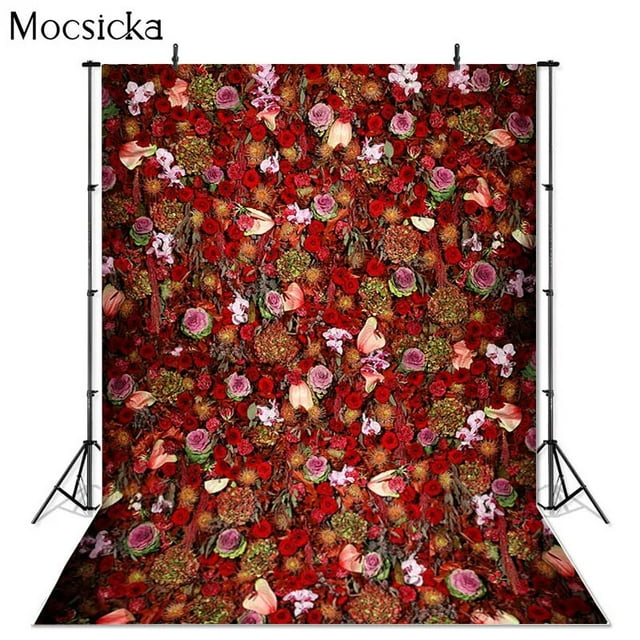 Flowers Wall Backdrop Photo Studio Rose Romantic Wedding Scenes ...