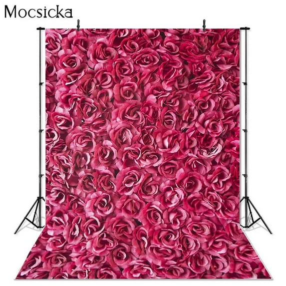 Flowers Wall Backdrop Photo Studio Rose Romantic Wedding Scenes ...