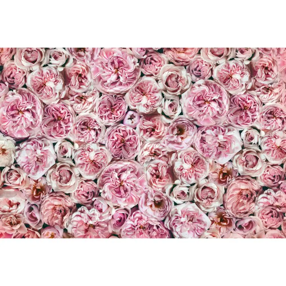 Flowers Wall Backdrops Photography Birthday Wedding ration Custom Pink ...