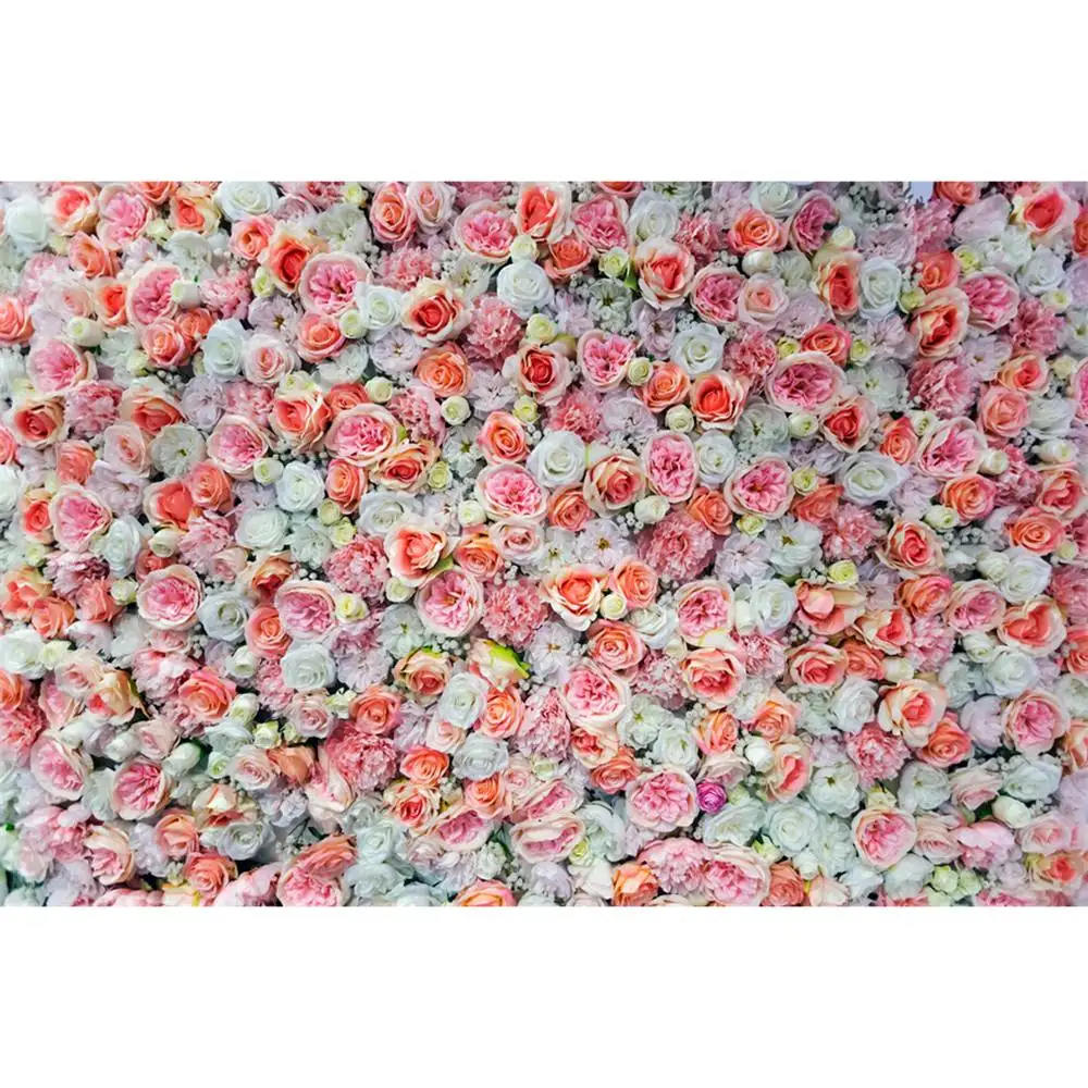 Flowers Wall Backdrops Photography Birthday Wedding ration Custom Pink ...